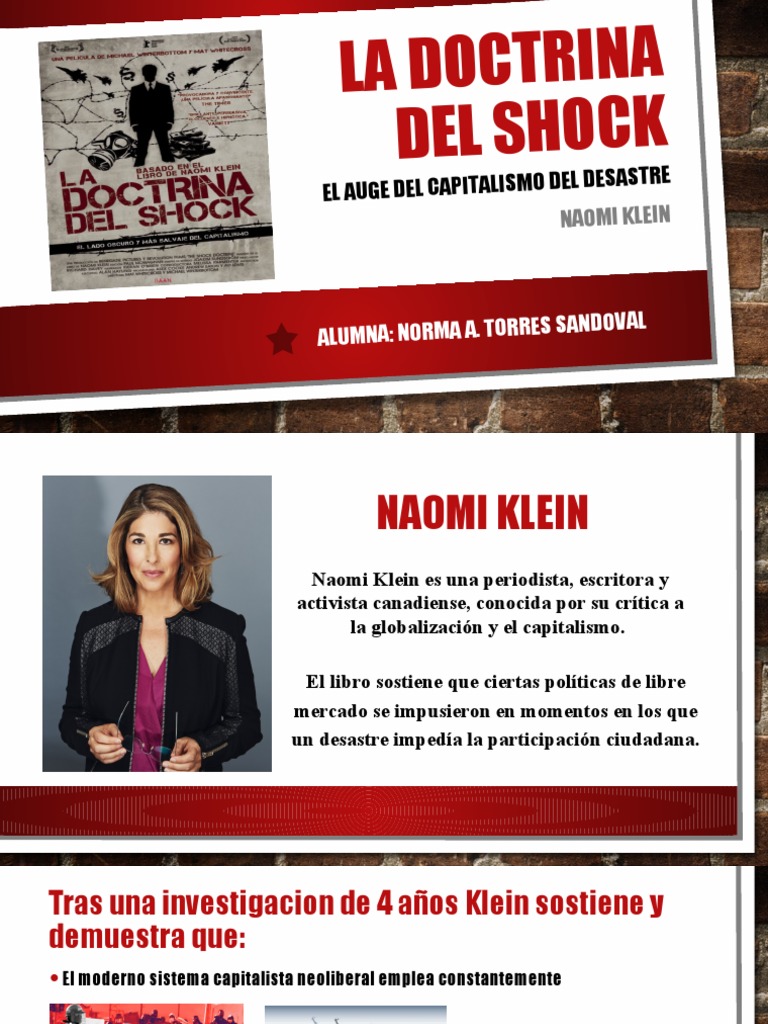 La doctrina del shock: Cómo se aprovechan las crisis (económicas ...