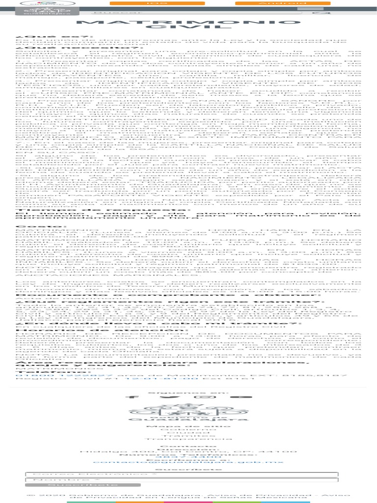 MATRIMONIO CIVIL Página Oficial Del Gobierno de Guadalajara | PDF ... MATRIMONIO CIVIL Página Oficial Del Gobierno de Guadalajara | PDF ...