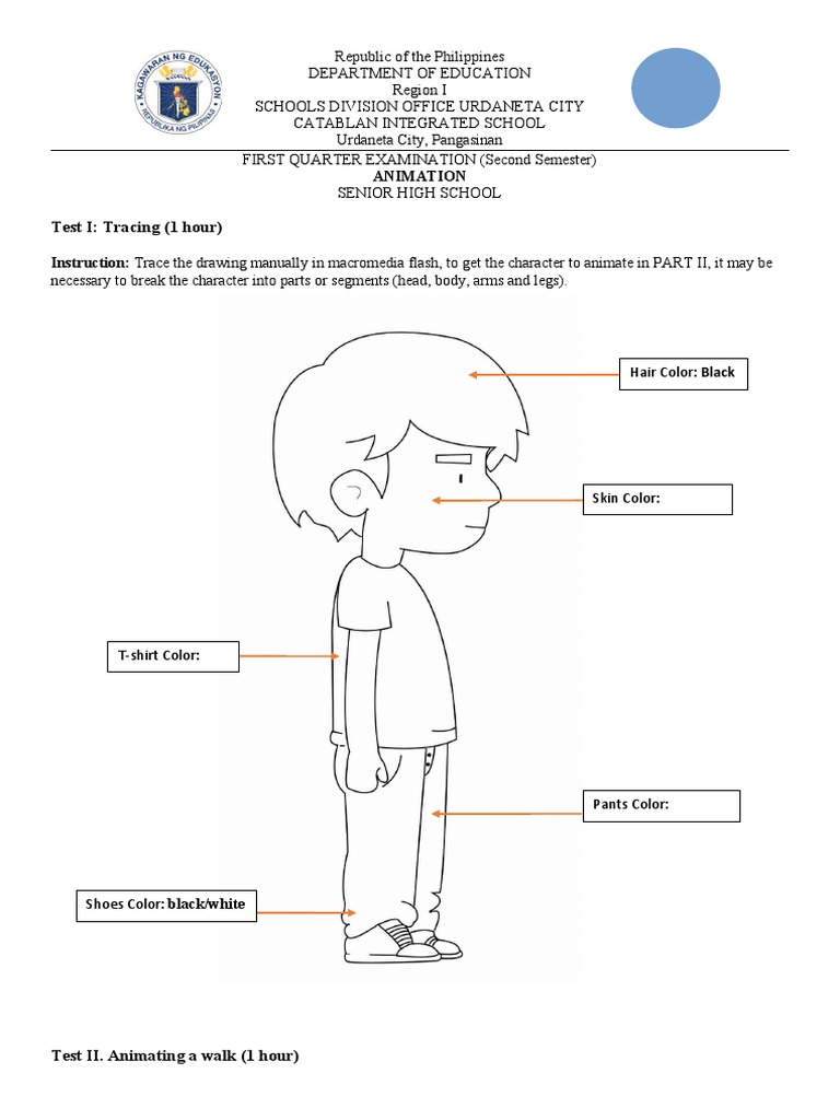 1st Quarter Exam Animation 2nd Sem | PDF
