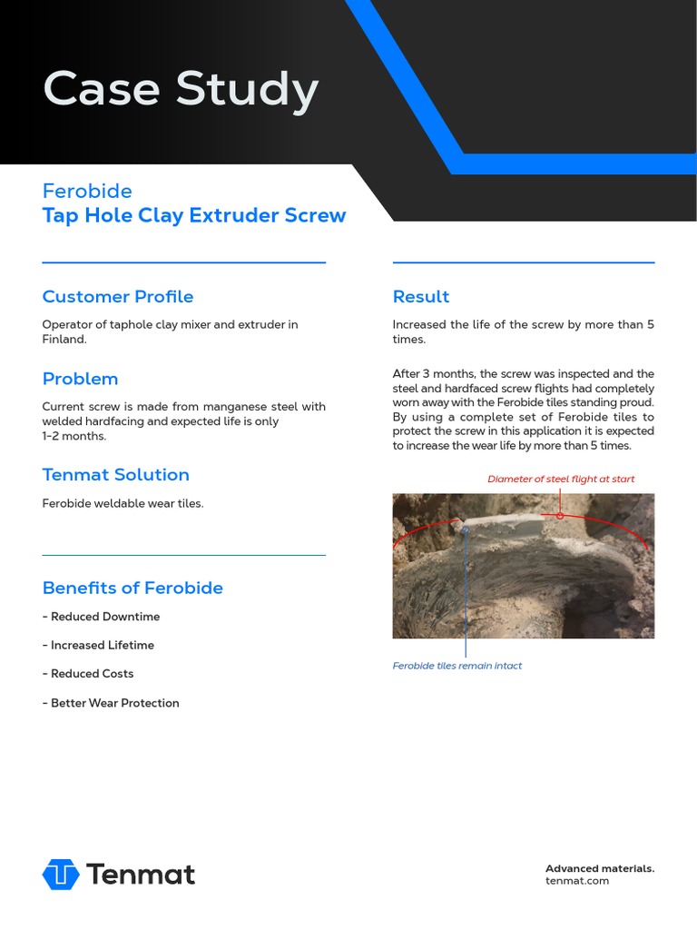 Tap Hole Clay Extruder Screw Case Study v2 1 | PDF | Technology & Engineering