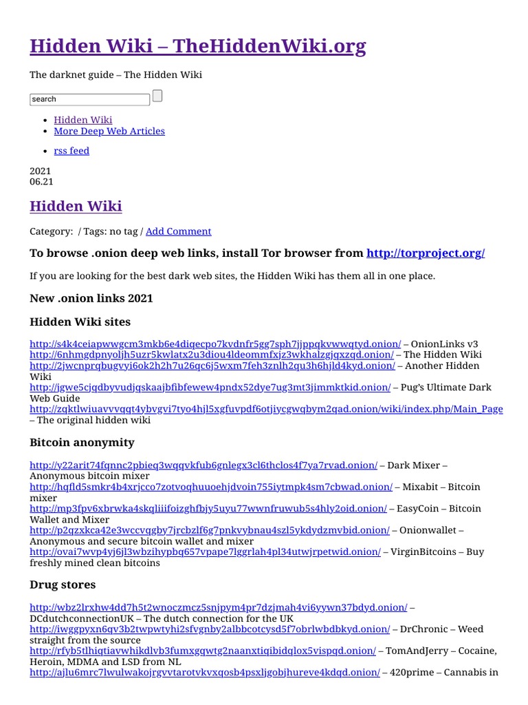 Hidden Wiki: To Browse .Onion Deep Web Links, Install Tor Browser From ...