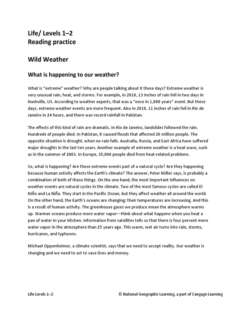 Levels1-2 WildWeather Reading | PDF