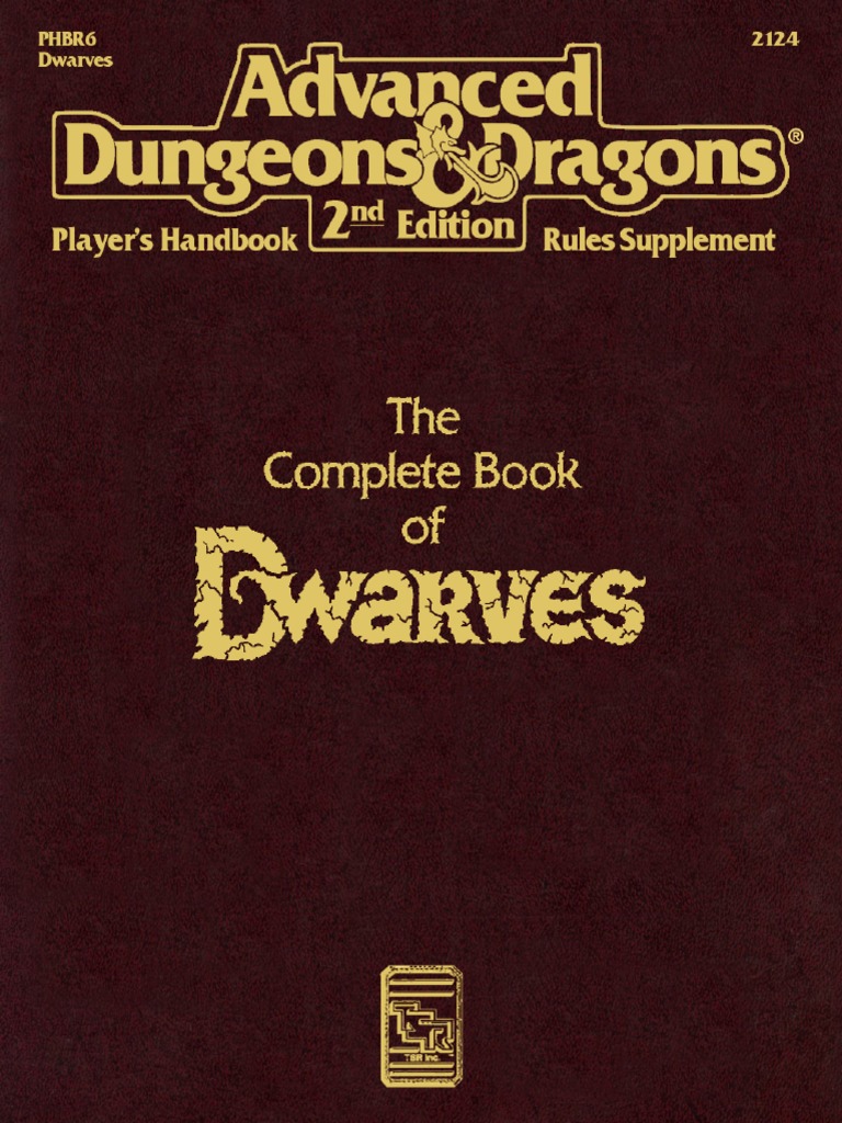 PHBR6 - The Complete Book of Dwarves | PDF | Dwarf (Dungeons & Dragons ...
