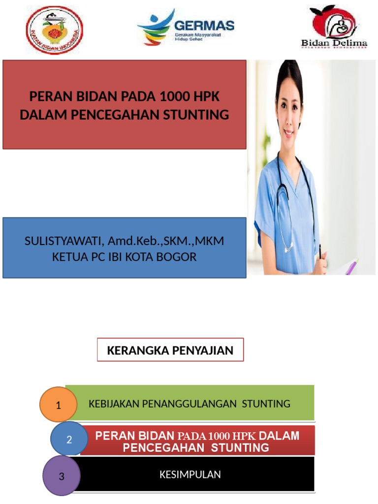 PERAN BIDAN Pada 1000 HPK DALAM PENCEGAHAN STUNTING | PDF