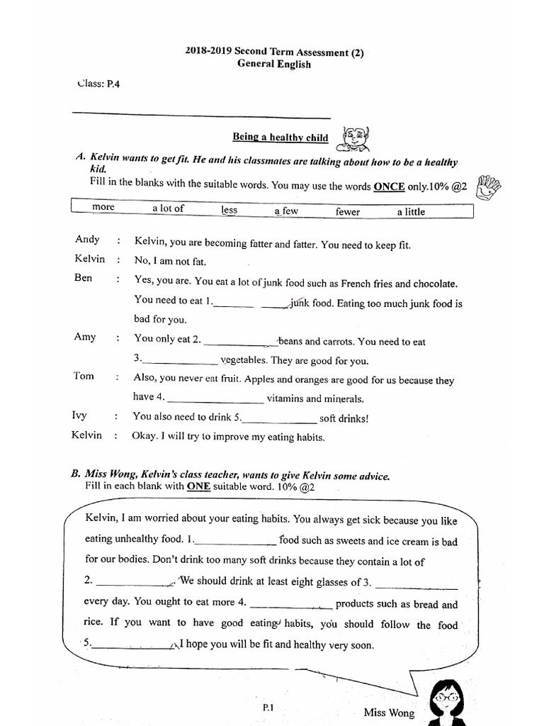 P4 Eng Final Exam | PDF