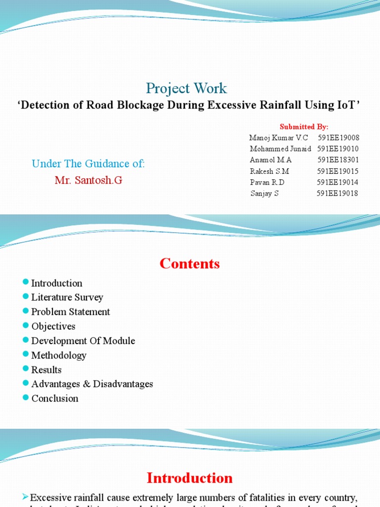 Detection Of Road Blockage During Excessive Rainfall Using Iot Pdf