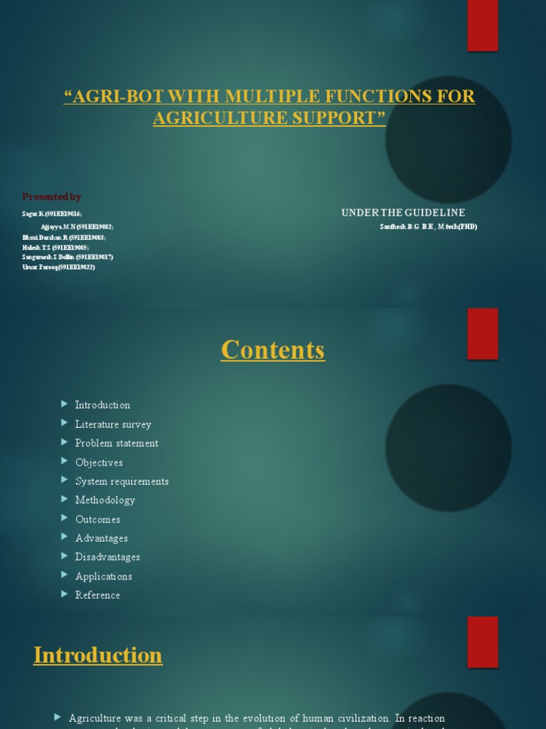 Agri Bot With Multiple Functions For Agriculture Support Presented