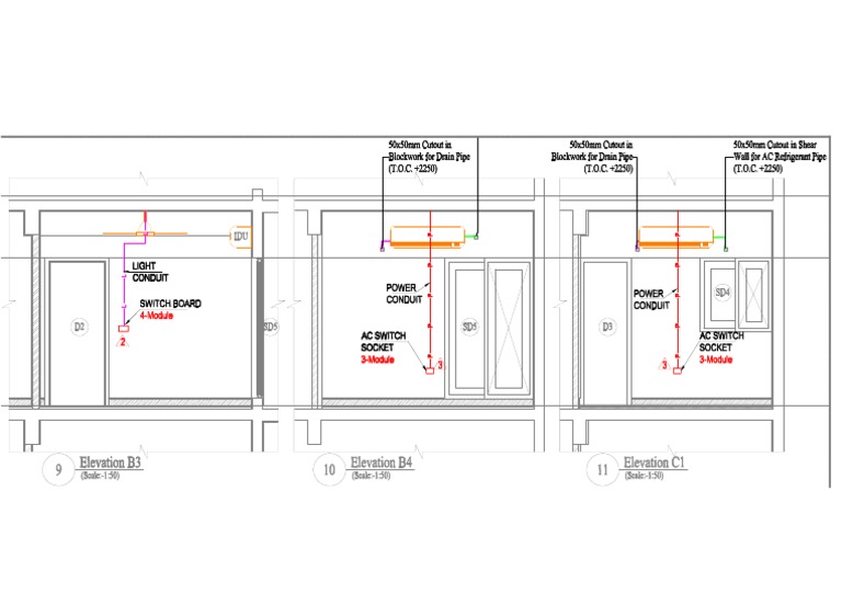 TA_ELECTRICAL Wall Elevations (1)-Unit 06 & 07 | PDF