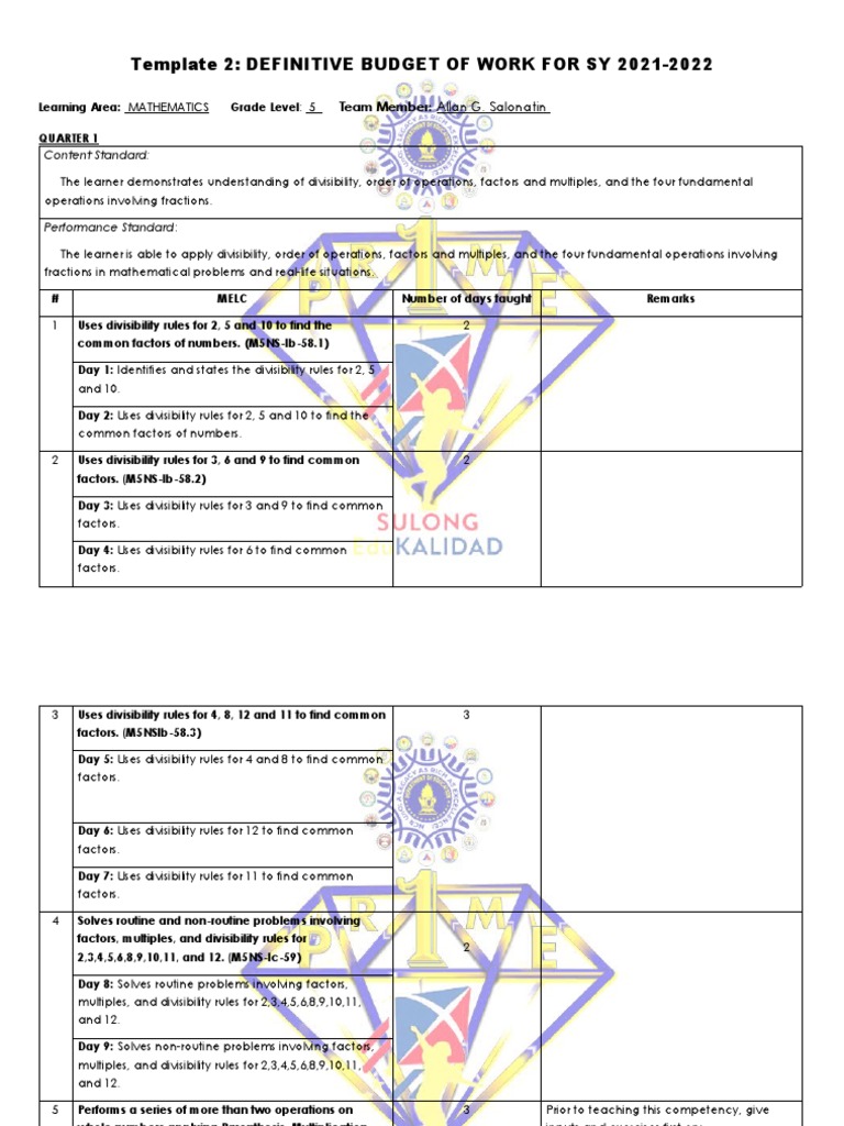 DBOW Math G5 | PDF | Ratio | Area