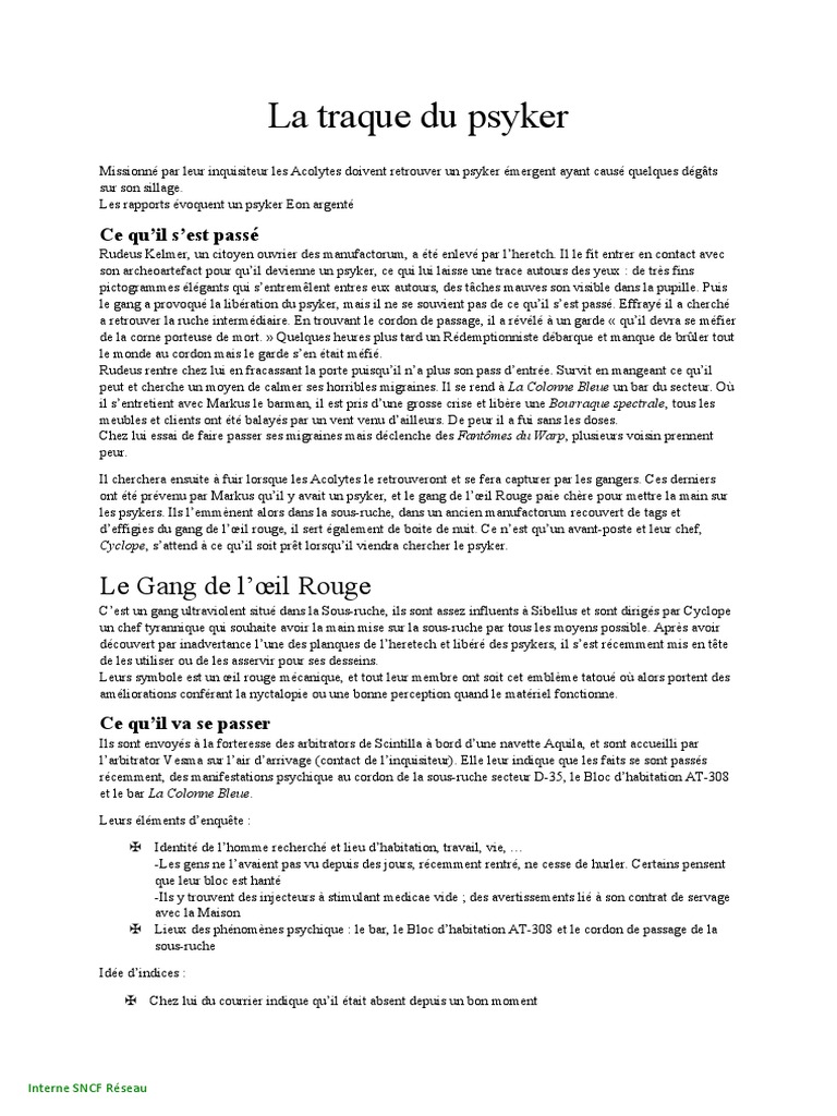 La Traque Du Psyker | PDF