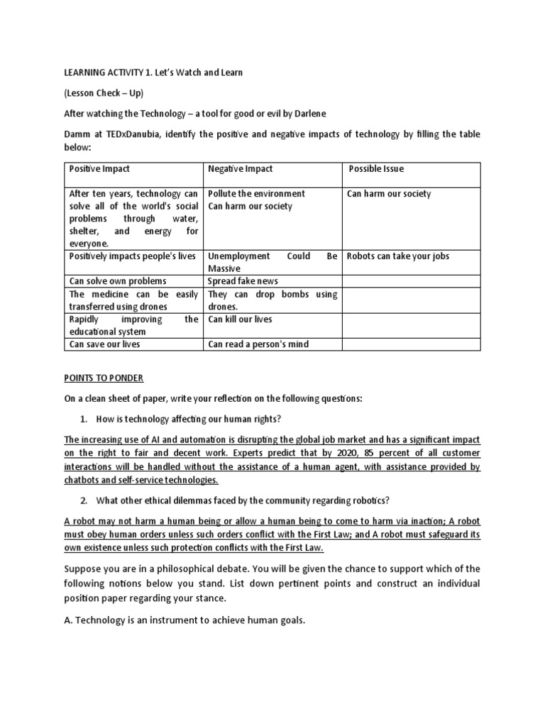 Learning Activity Module 7.. | PDF | Emerging Technologies | Cognitive ...