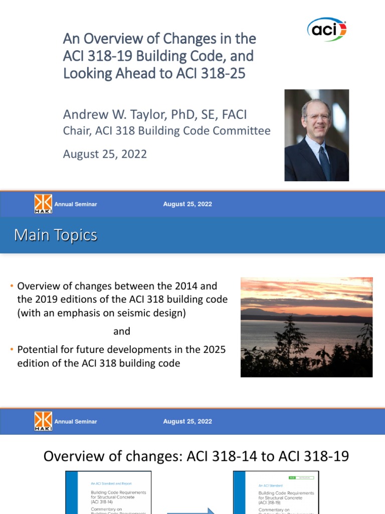 An Overview of Changes in The ACI 318-19 Building Code, and Looking ...