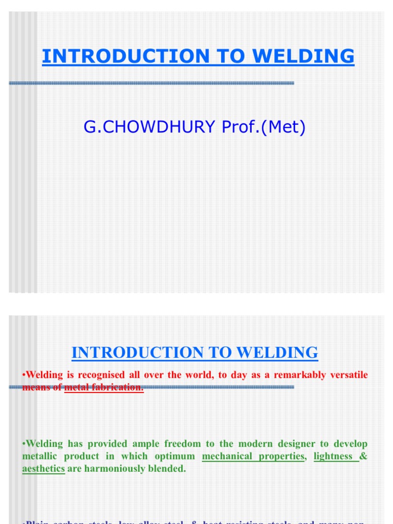 Introduction To Welding - 1 GC | PDF | Welding | Construction