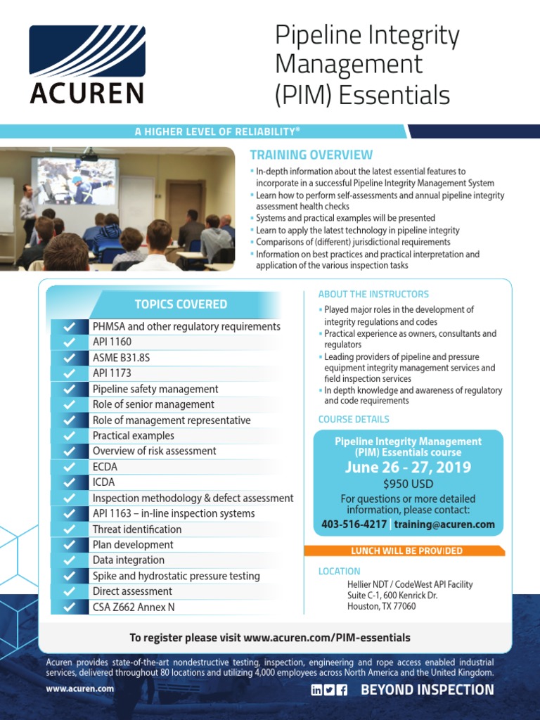 Pipeline Integrity Management Essentials Training Course | PDF | Business