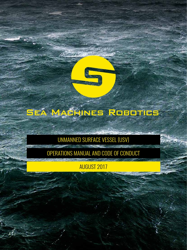 Unmanned Surface Vessel (Usv) Operations Manual and Code of Conduct ...