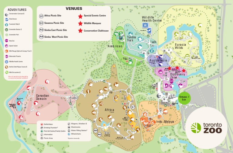 Toronto Zoo - Venue Map 2022 | PDF