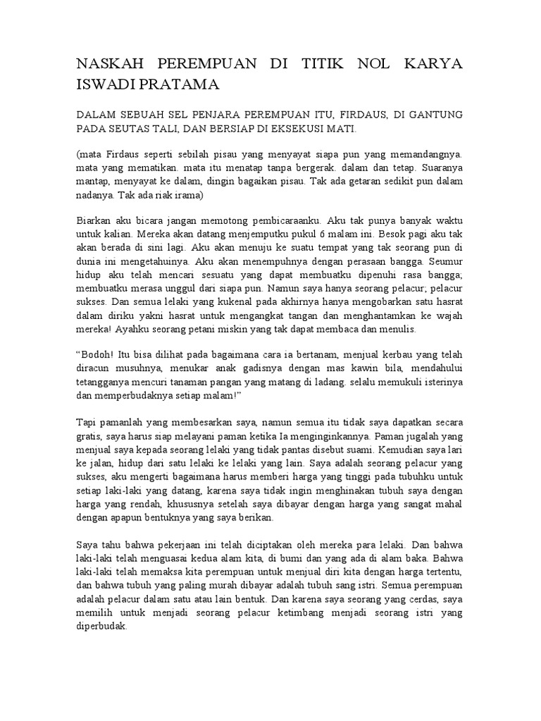 Perempuan Di Titik Nol | PDF