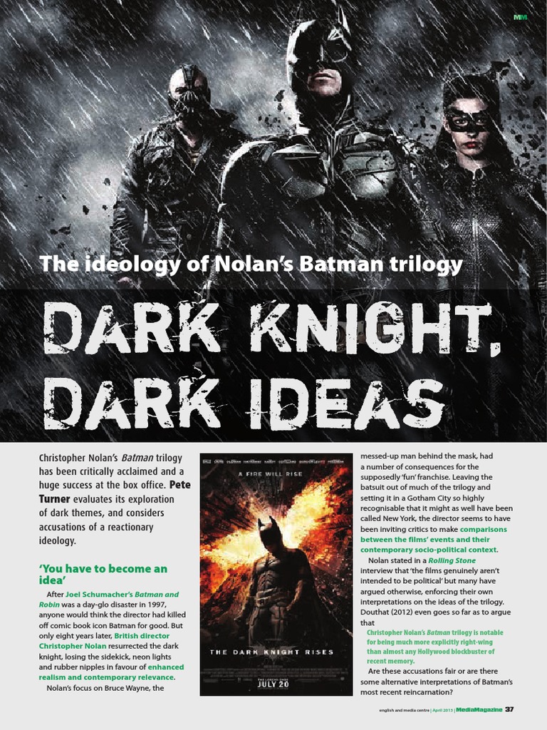 The Ideology of Nolan's Batman Trilogy: Pete Turner | PDF | Batman