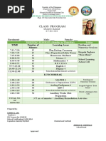 Grade 3 Class Program 2022-2023 | PDF | Schools | Learning