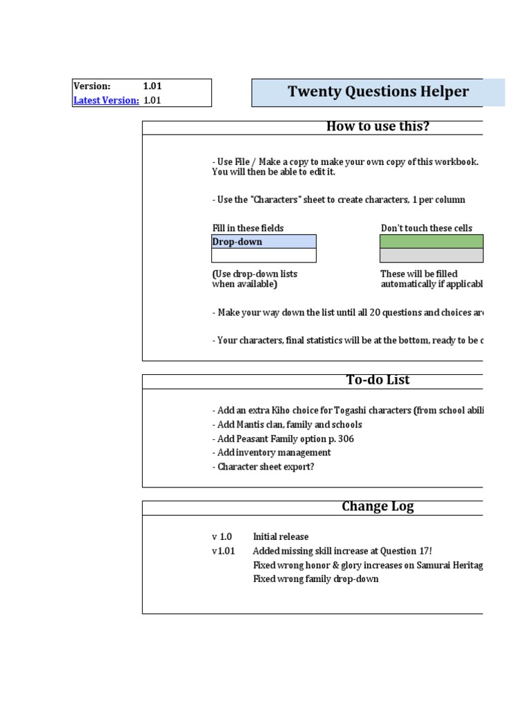 Twenty Questions Helper | PDF | Samurai