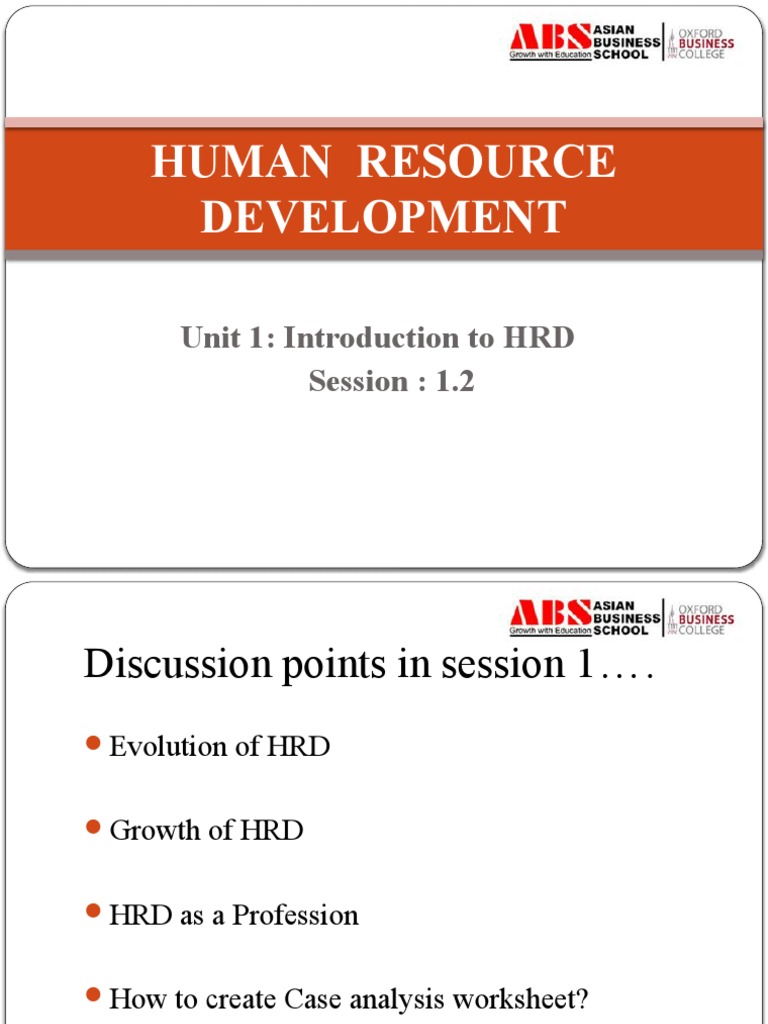 HRD - PPT - Session 1.2 | Download Free PDF | Human Resource Management | Human Resources