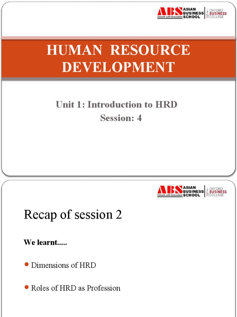 Introduction to HRD Functions & Strategies | PDF | Human Resource ...