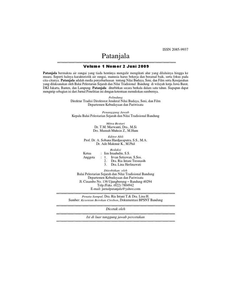 Daftar Isi Dan Susunan Redaksi | PDF