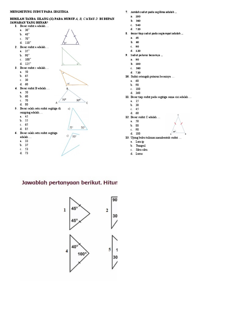 Sudut Segitiga | PDF