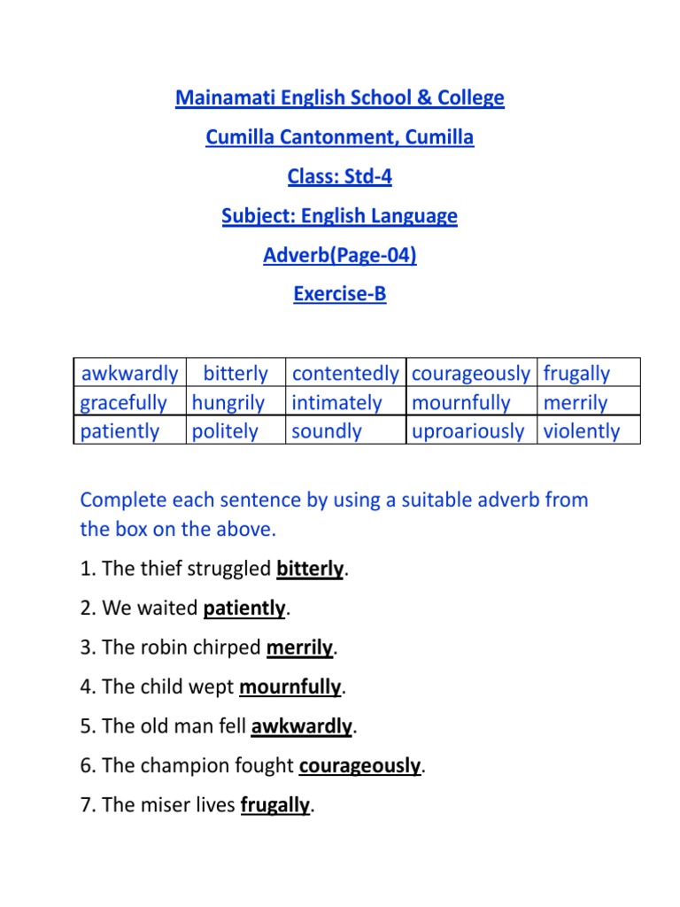 Std4 Tense, adverb | PDF | Grammatical Tense | Perfect (Grammar)