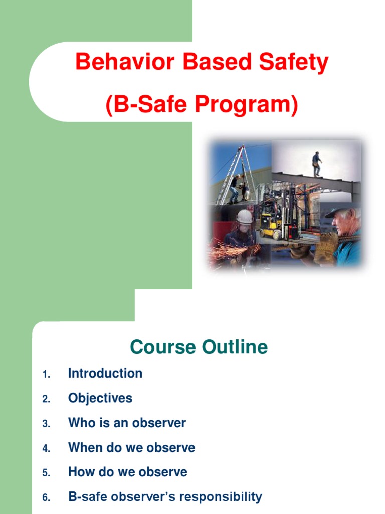 B-Safe Behavioral Safety Program Overview | PDF | Pollution | Waste