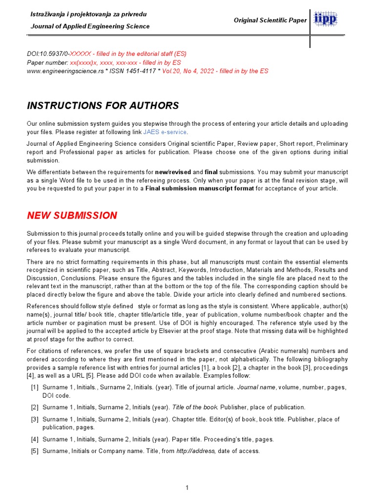 Journal Submission Guidelines for Authors | PDF | Academic Journal ...
