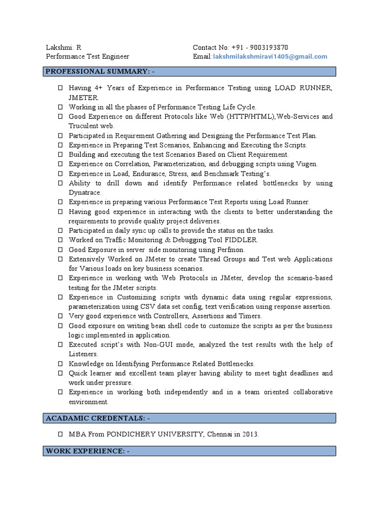 Lakshmi Resume 1111 | PDF | World Wide Web | Internet & Web