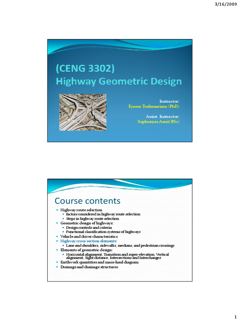 Highway Cross-Section Elements Guide | PDF | Traffic | Highway