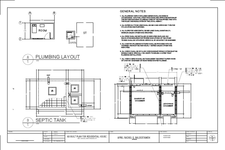 Plumbing Layout: General Notes | PDF | Plumbing | Economic Sectors