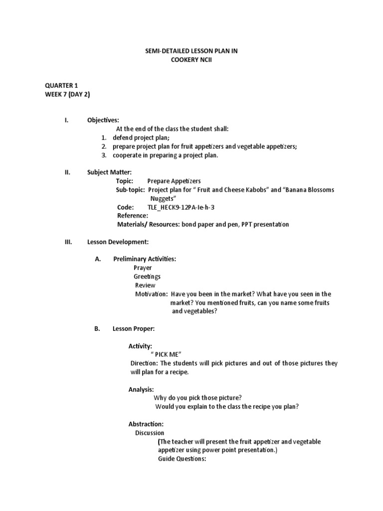 Quarter 1 Week 7 Day 2 | PDF | Recipe | Cooking