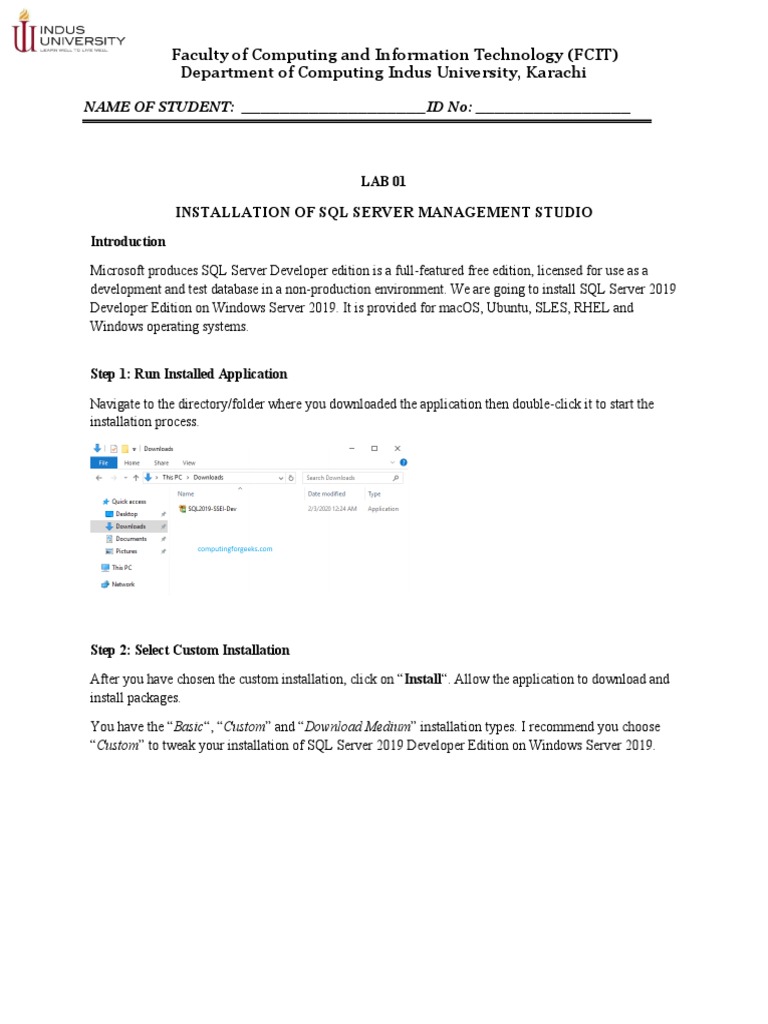 Lab no 1 | PDF | Microsoft Sql Server | Databases