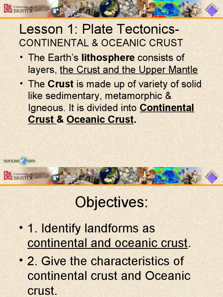 Continental and Oceanic Crust | PDF | Plate Tectonics | Tectonics