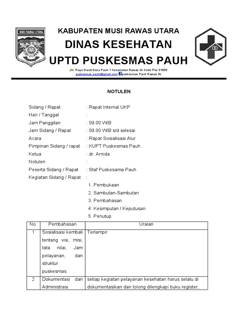 Notulen Ukp | PDF