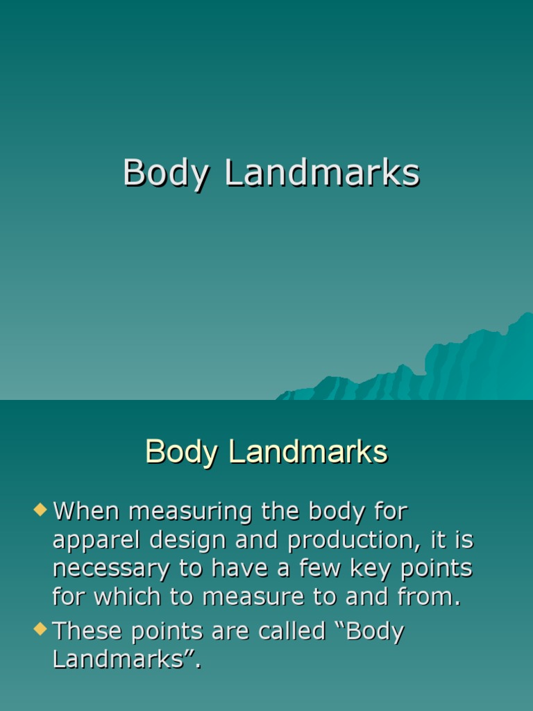 Body Landmarks | PDF | Waist | Arm