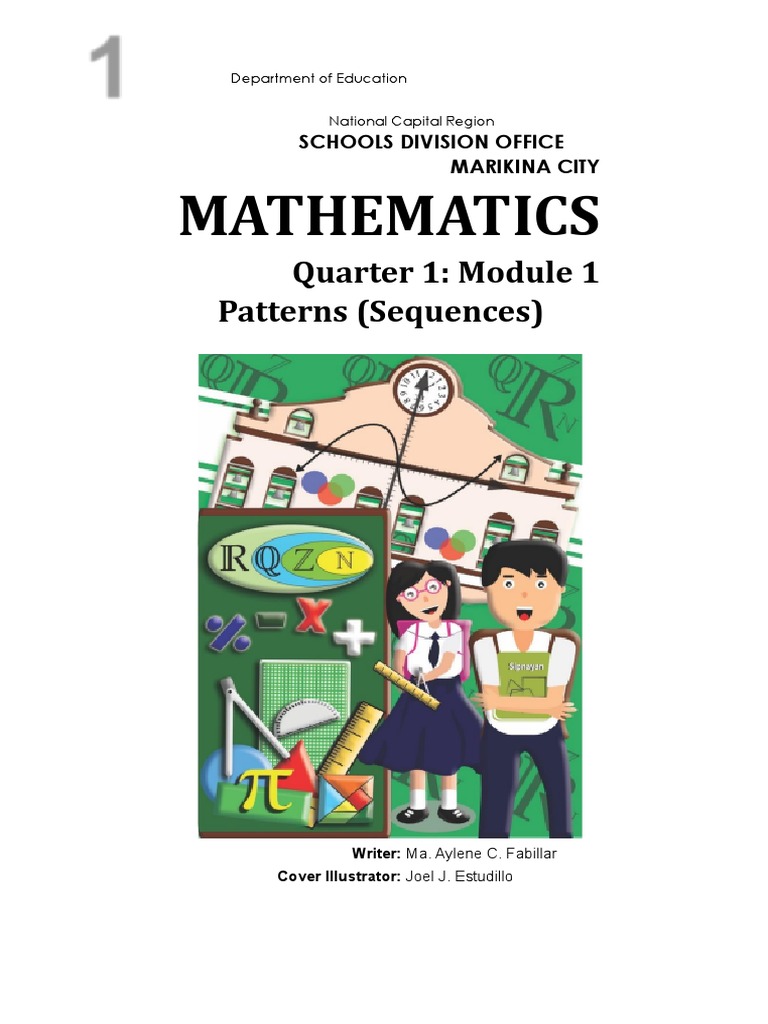 Mathematics: Quarter 1: Module 1 Patterns (Sequences) | PDF | Function (Mathematics) | Sequence