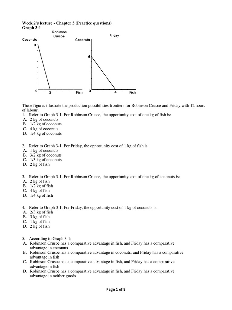 Practice Questions - Set B (With Answers) | PDF | Comparative Advantage ...