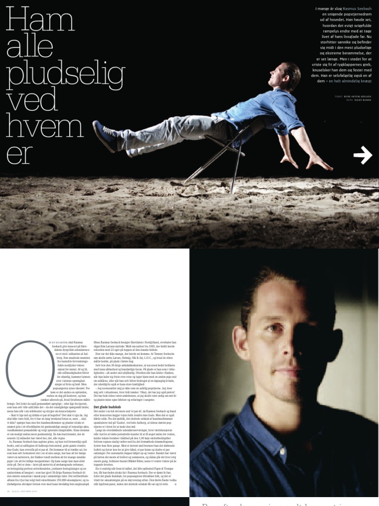 Ham Alle Pludselig Ved Hvem Er Rasmus Seebach | PDF