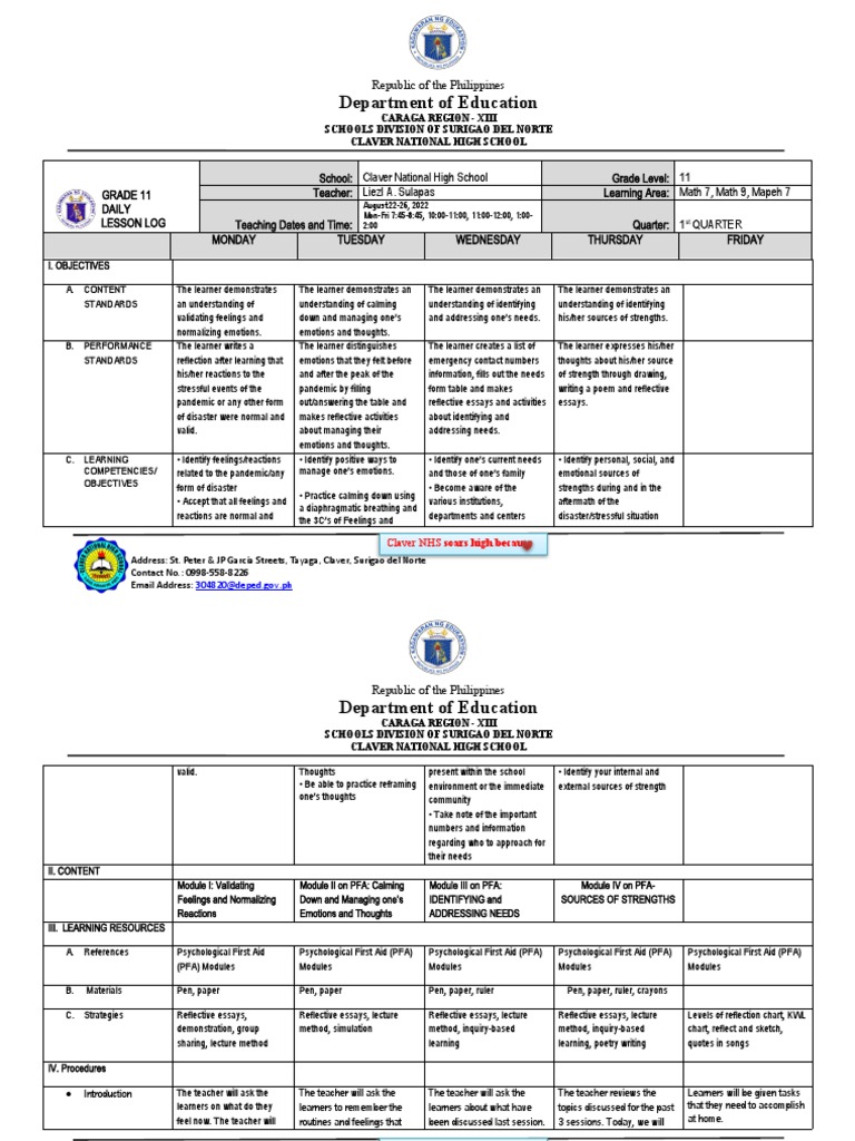 Pfa DLL 2022.updated | PDF | Learning | Cognitive Science