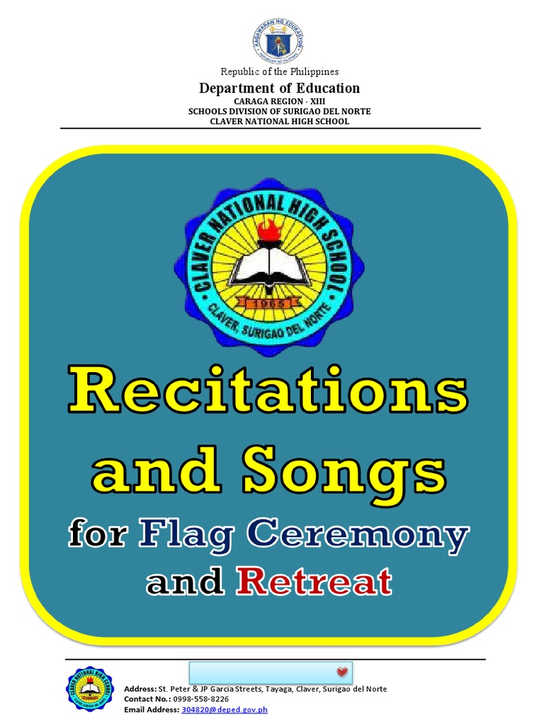Flag Ceremony Recitations and Songs 2022 Final | PDF | Philippines ...