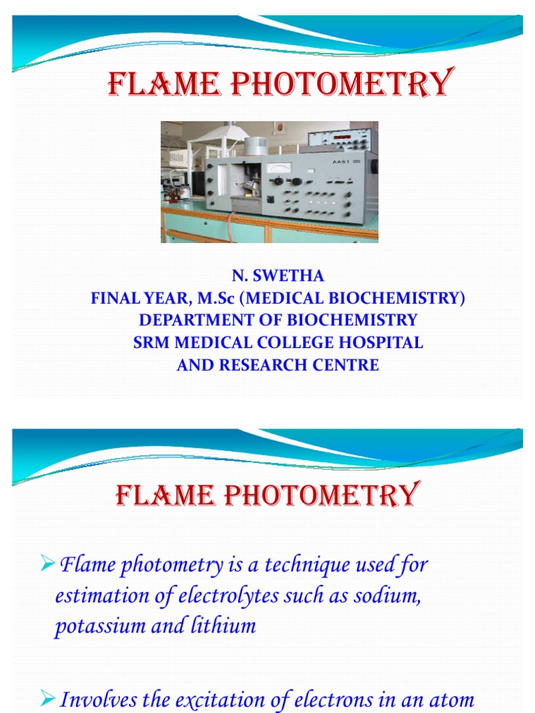 Flame Photometry in Biochemistry | PDF