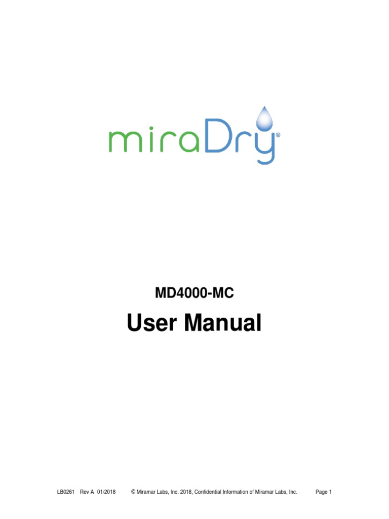 User Manual: MD4000-MC | PDF | Ac Power Plugs And Sockets | Clinical Trial