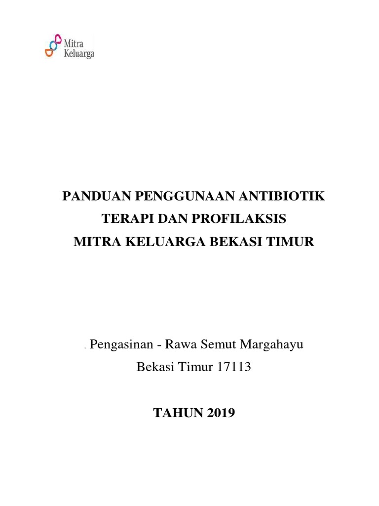 Panduan Penggunaan Antimikroba Terapi Dan Profilaksis Baru | PDF