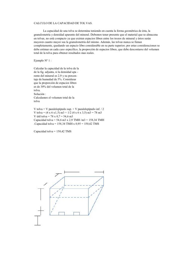 Diseño y cálculo de tolvas | PDF