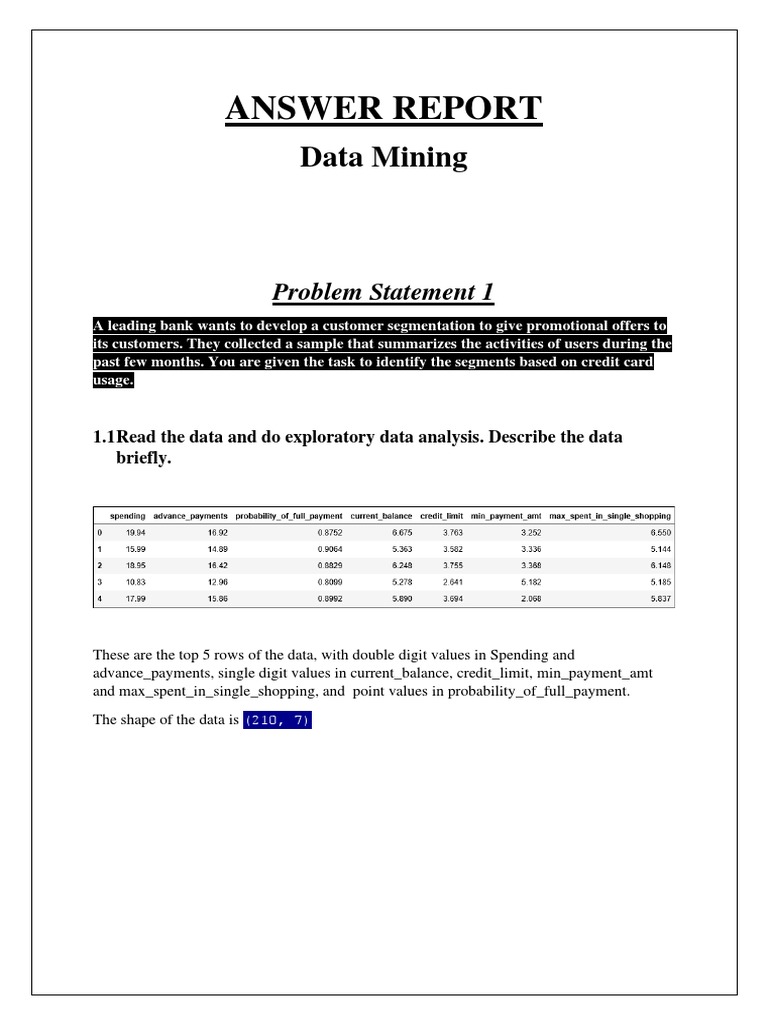 Answer Report: Data Mining | PDF | Receiver Operating Characteristic ... Answer Report: Data Mining | PDF | Receiver Operating Characteristic ...