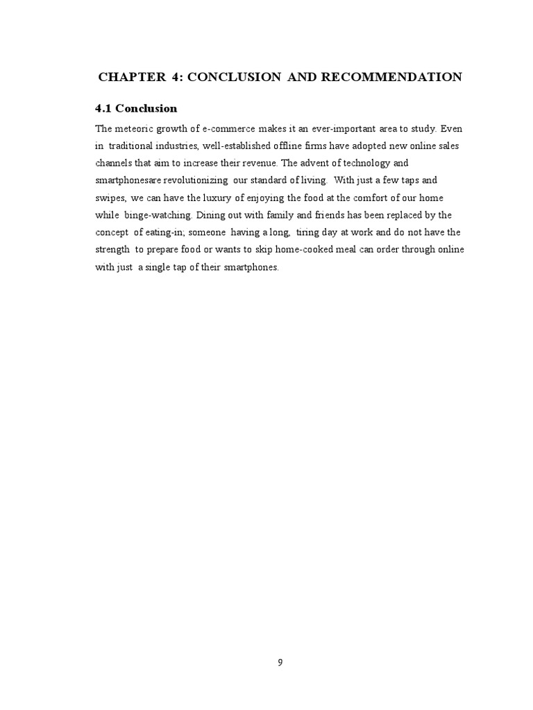 Chapter 4: Conclusion and Recommendation | PDF | Business